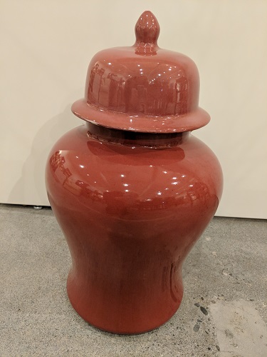 Chinese red ginger jar with lid – Modele's Home Furnishings